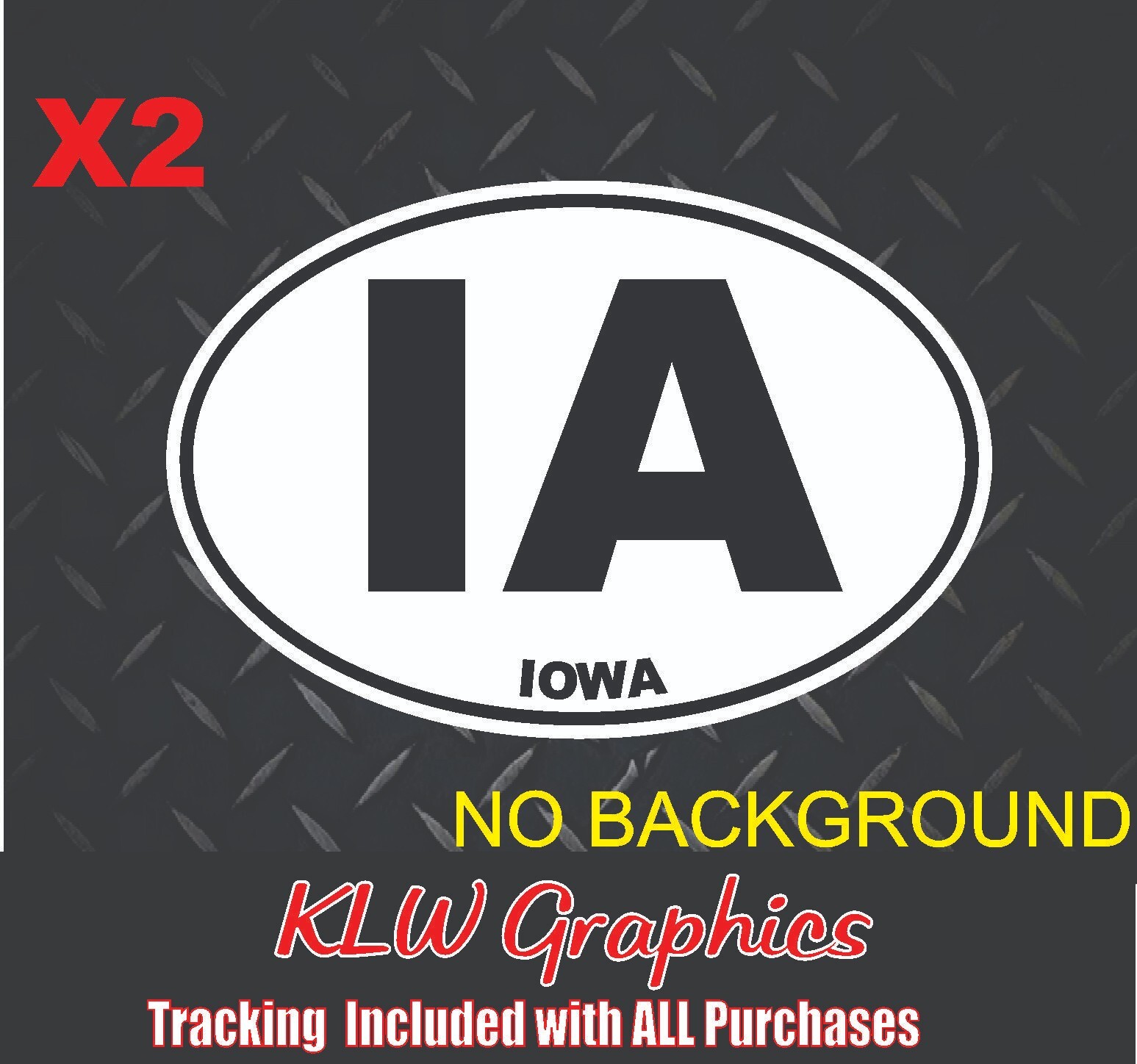 Iowa Oval Vinyl Decal Sticker State Car Diesel Truck Home IA USA ...