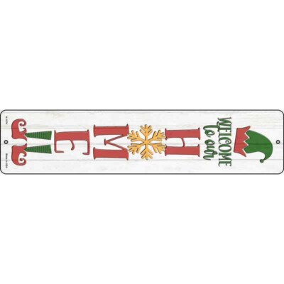 Welcome To Our Home White Novelty Metal Street Sign Plaque for Home ...