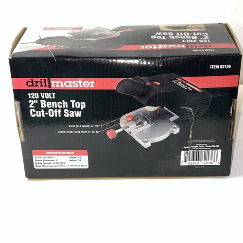 Drill Master 2" Bench Top Cut Off Saw Arrow Frame Molding Metal Wood ...
