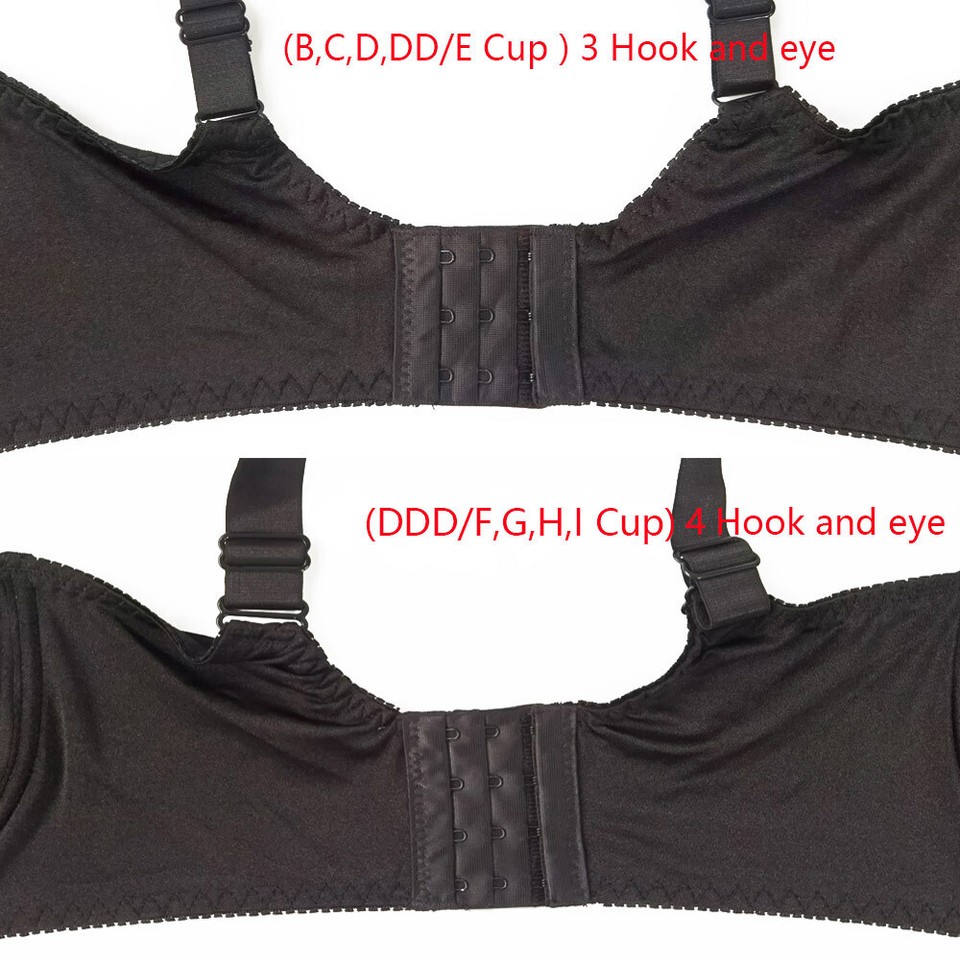 34-46 C-FG H I J Plus Size Underwire Full Coverage Bra Wide Straps Sexy ...