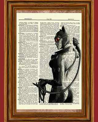 Catwoman Batman Dictionary Art Print Poster Picture Marvel Comic ...