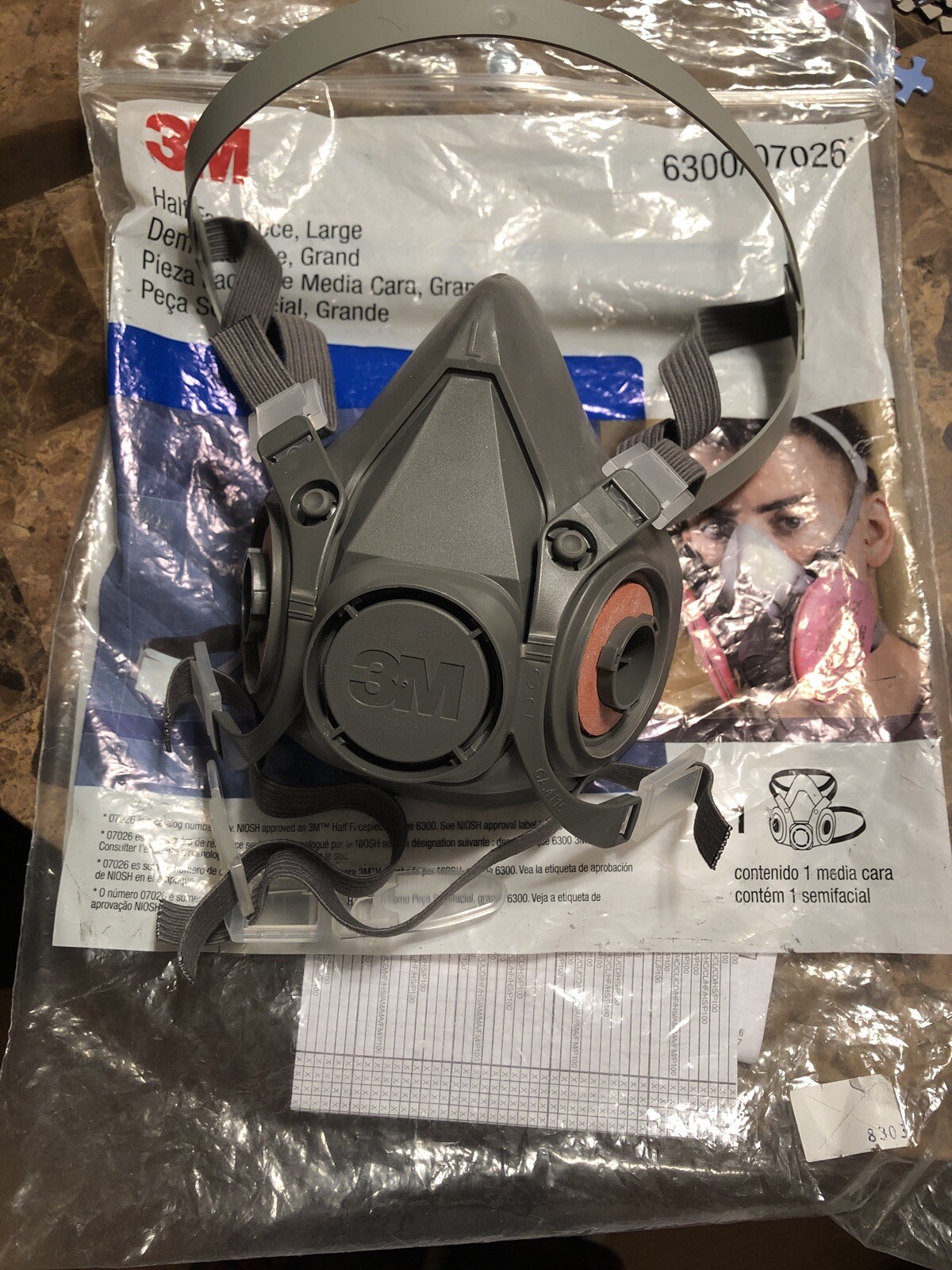 3M 6300 Half Face Reusable Respirator Large Filters not Included | eBay