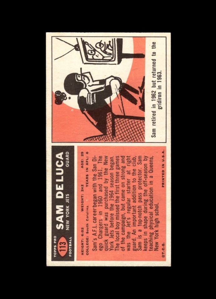 1965 Topps Set-Break #113 Sam Deluca EX-EXMINT *GMCARDS* | eBay