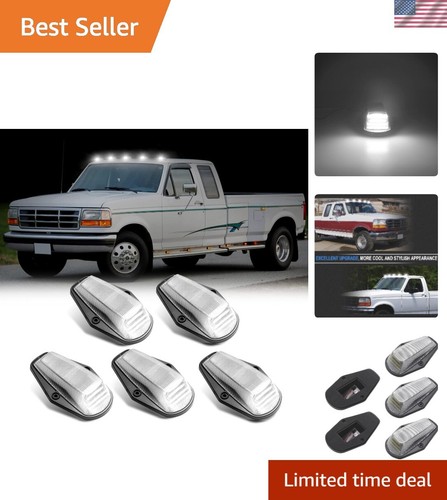 5PCS LED Cab Roof Marker Lights Replacement for 1984-1996 F150, White ...