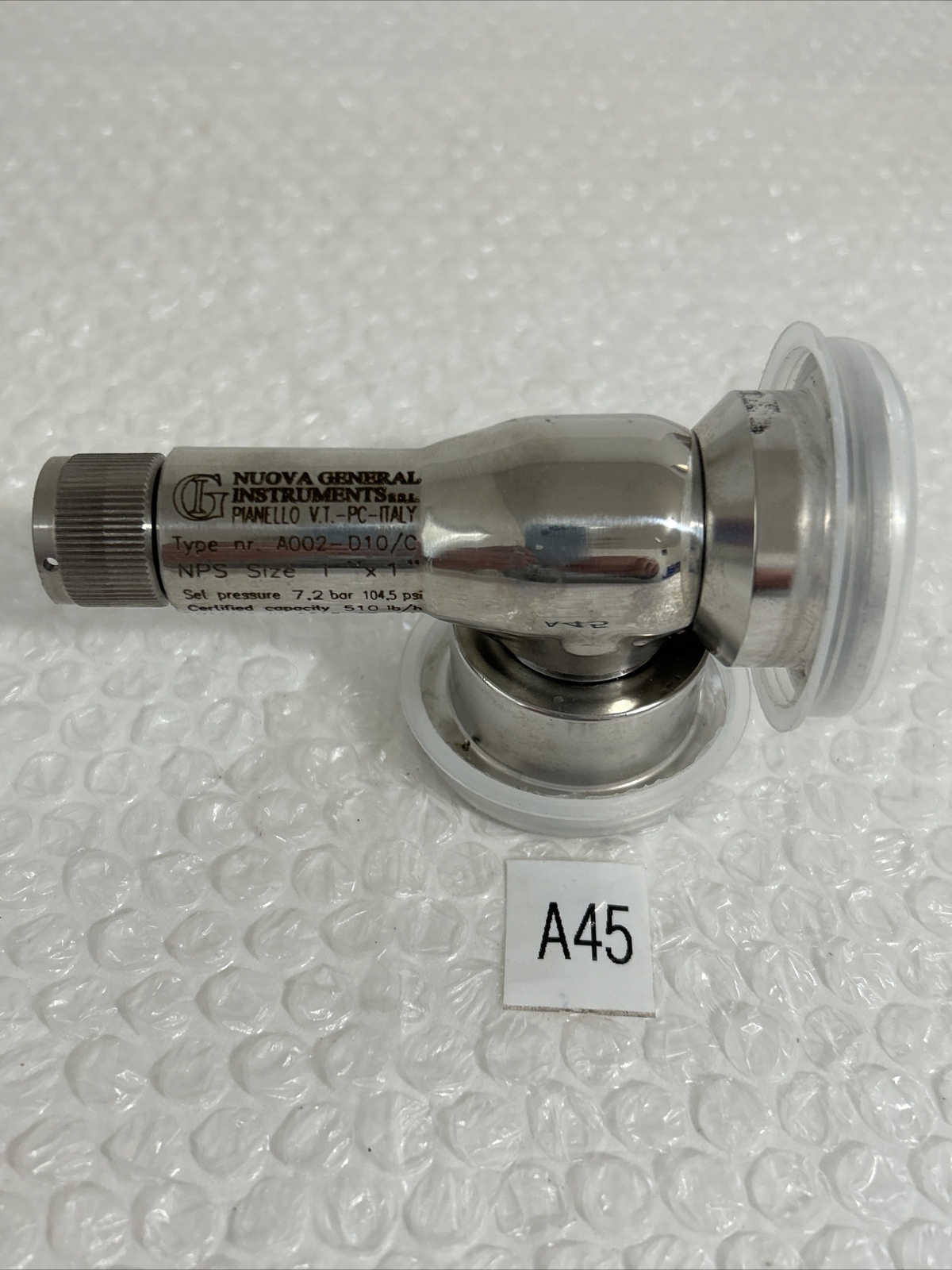 Nuova General Instrument A002-D10/C Stainless Steel Safety Valve NPS 1 ...