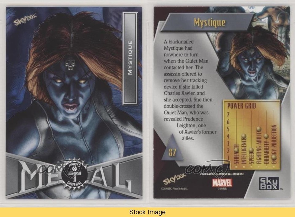 2020 Upper Deck Marvel X-Men Metal Universe Blue Mystique #87 READ l5j ...