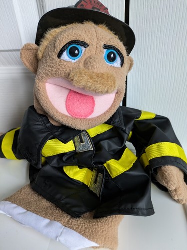 Melissa And Doug Fireman Firefighter Plush Hand Puppet Fire Chief | eBay