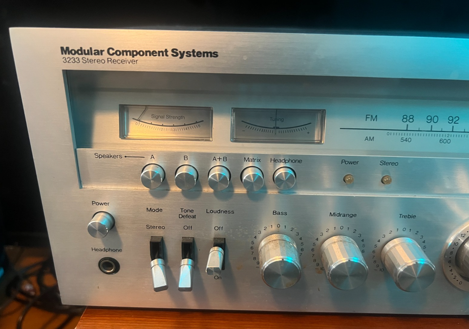 MCS Modular Component Systems 3233 Vintage Stereo Receiver AM/FM Tuner ...