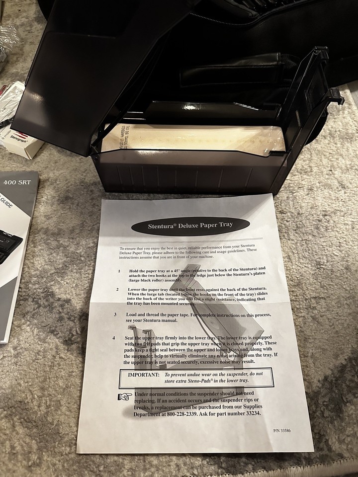 Stentura 400 SRT Stenograph Court Reporting Machine with Case/Try-Pod ...