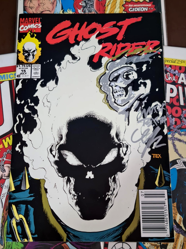 Ghost Roder 15 Signed and sketch by Mark Texeira with COA Glow in the ...