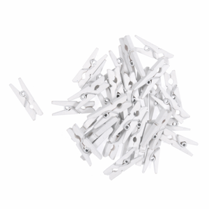 Small White Pegs x Pack of 45 Craft Scrapbook Home Wedding Decor Photo ...