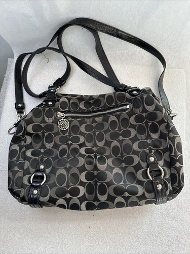 Coach Tri-Color Signature Alexandra Shoulder Satchel G1193-F17580 | eBay