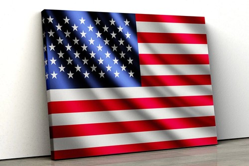 USA Flag Photograph Tempered Glass Printing Wall Art Australian Made ...