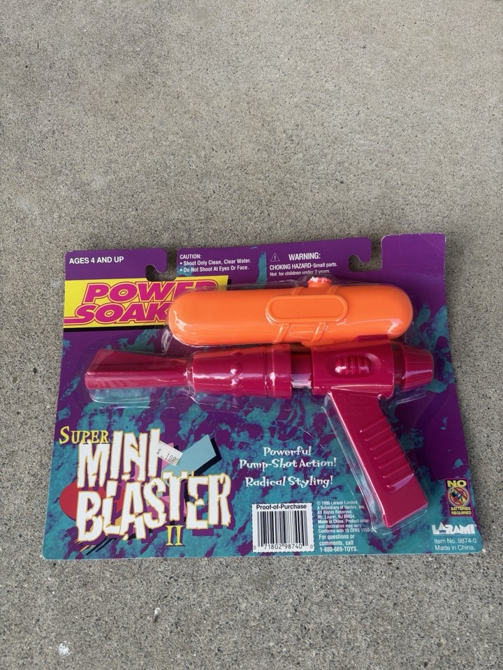 Power Soaker Super Mini Blaster II 2 Vintage Squirt Gun Larami Hasbro ...