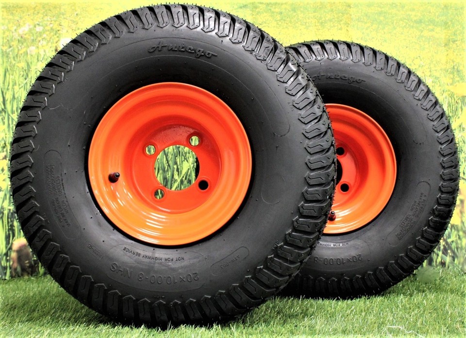 Set of 2 Bad Boy Heavy duty 20x10.00-8 Tire & Wheel Assemblies - Fits ...
