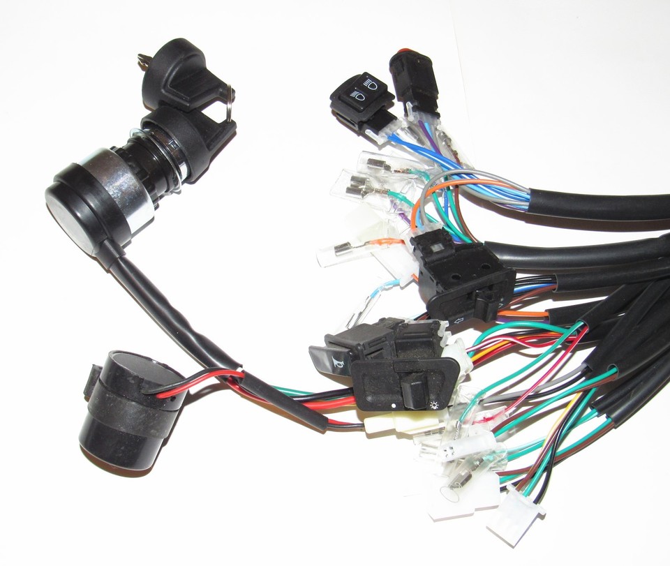 Wire harness for150 GO KART KINROAD RUNMASTER SAHARA RAPTOR JET RACER ...