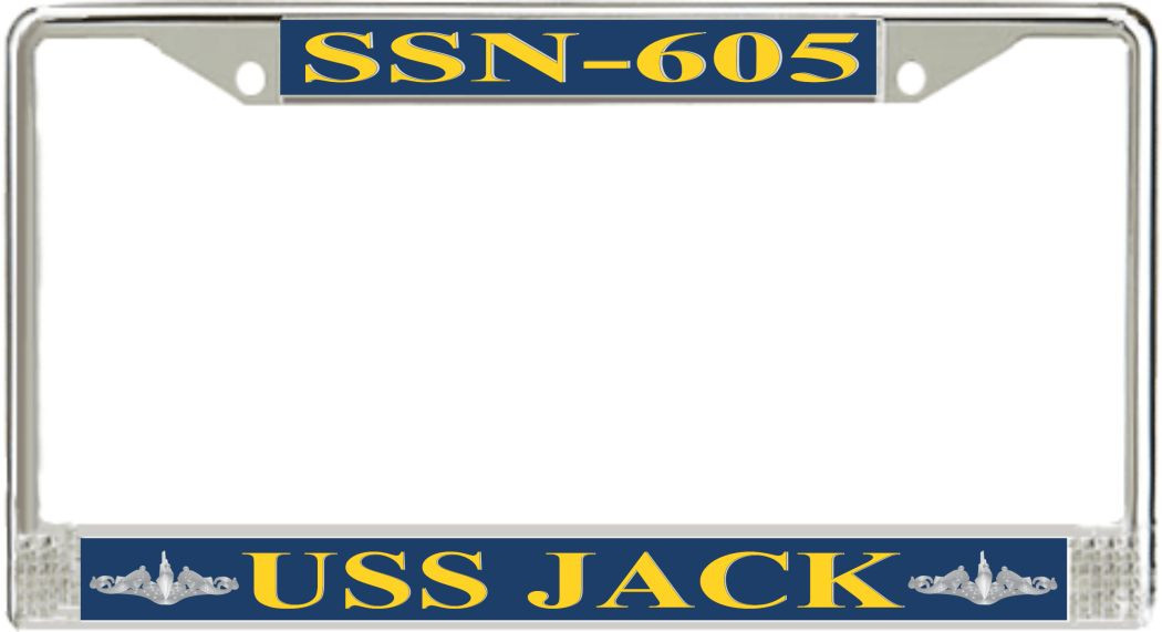 USS Jack SSN-605 Enlisted License Plate Frame - American Made - Veteran ...