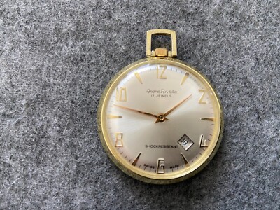 Andre Rivalle 17 Jewels Swiss Made Mechanical Wind Up Vintage Pocket ...