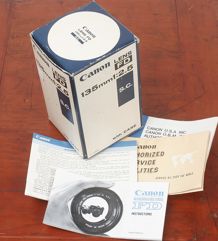 CANON BOX ONLY FOR 135/2.5 CANON FD SC/167226 | eBay