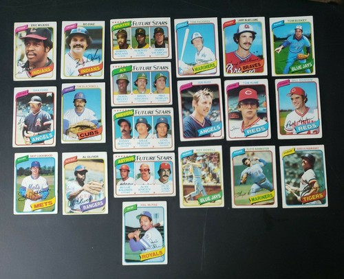 1980 Topps Baseball 20 Card Lot Commons + Semi Stars MLB | eBay