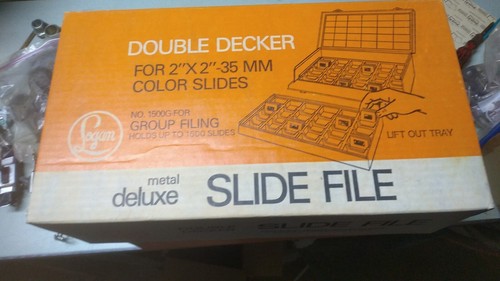 NEW LOGAN DELUXE METAL SLIDE FILE BOX FOR 2"X2"- 35MM SLIDES | eBay