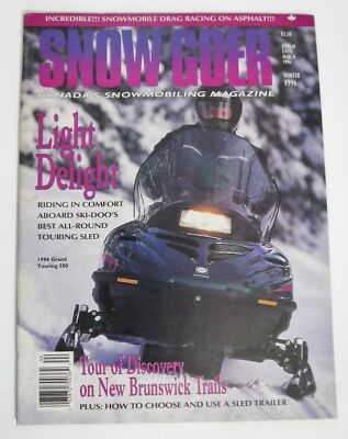 VINTAGE SNOW GOER CANADA SNOWMOBILE MAGAZINE WINTER 96 ASPHALT RACING ...