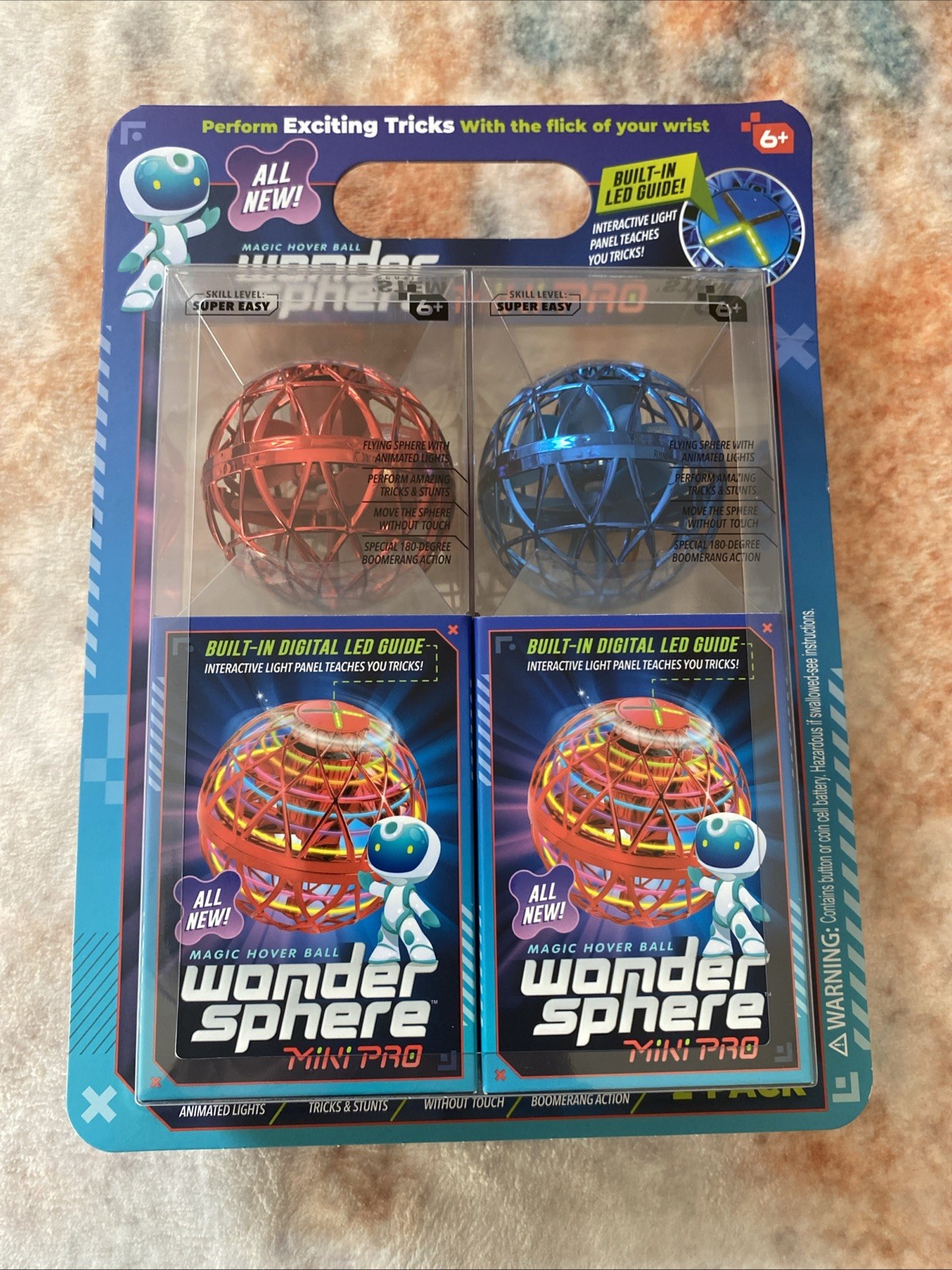 Wonder Sphere Mini Pro Magic Hover Ball 2-Pack | Boomerang Flying ...
