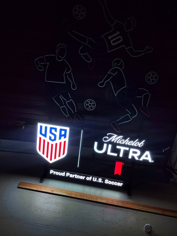 Michelob Ultra World Cup Messi Sequencing LED Beer Bar Sign Light Neon ...