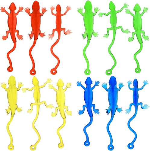 Sticky Lizard Toys for Kids - 20 Pcs Stretchy Elastic Soft Gag Toys ...