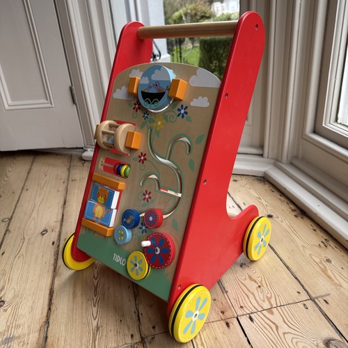 Tidlo Wooden Activity Walker - Toddler Push Along Toy - Excellent ...