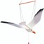WOODEN TOY HANGING FLYING FLAPPING SEAGULL PARROT EAGLE NURSERY BABY ...