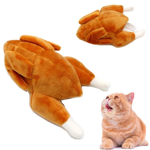 Turkey Puppy Chew Toy Pets Accessories Roast Chicken Shape Squeak Toys ...