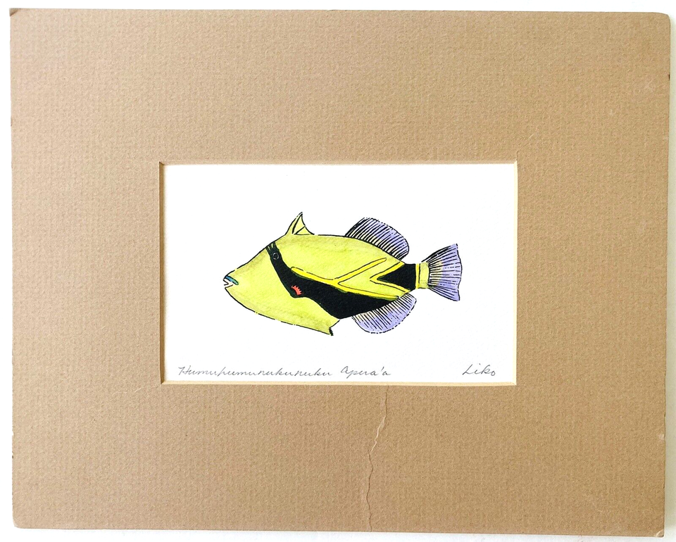 Hawaiian State Fish Painting Handpainted by Liko 8x10" Watercolor ...