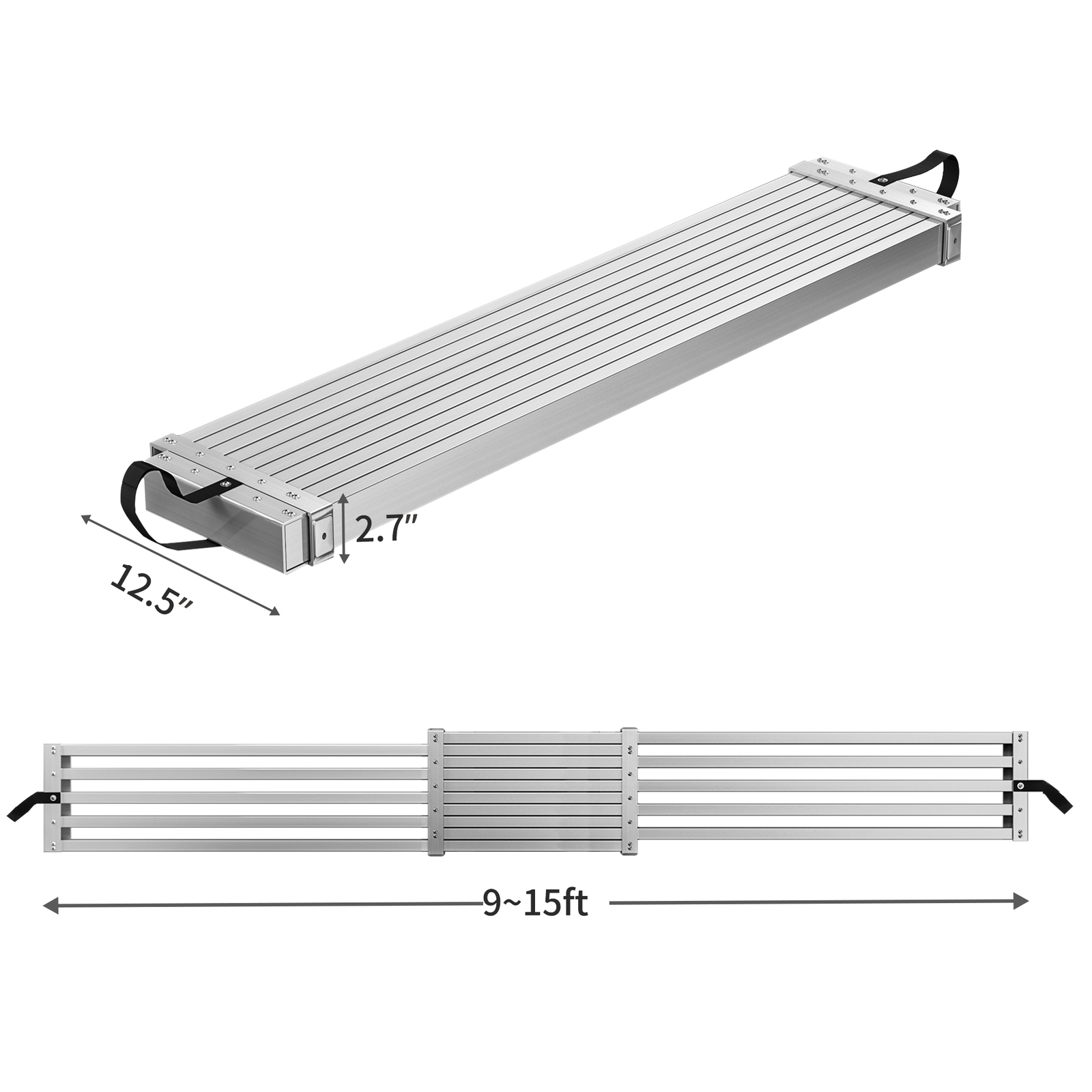 TAUS Aluminum Work Plank Telescoping Plank 15ft w/ 440lb Capacity ...
