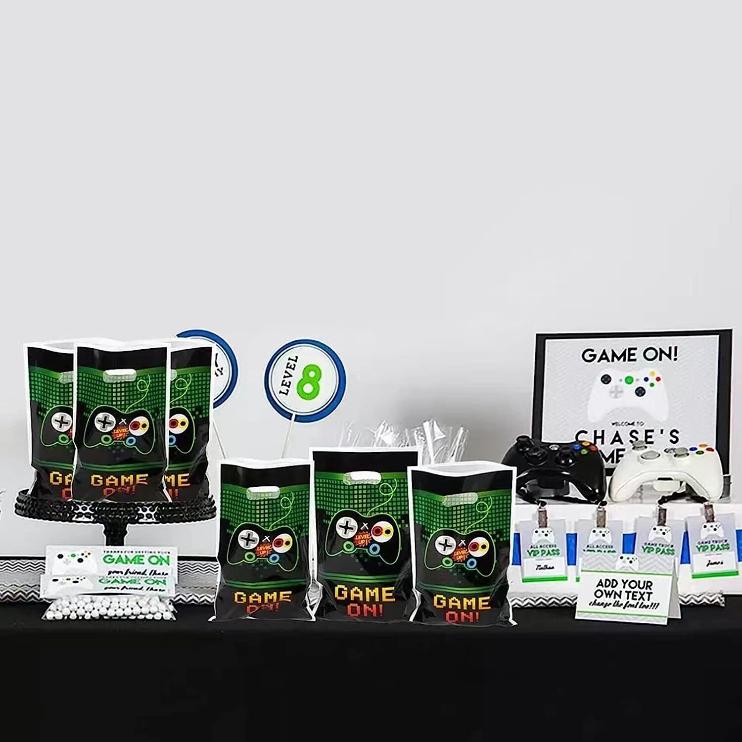 10pk Game On Loot Bags | Video Game Theme Kids Birthday Party Gift Bags ...