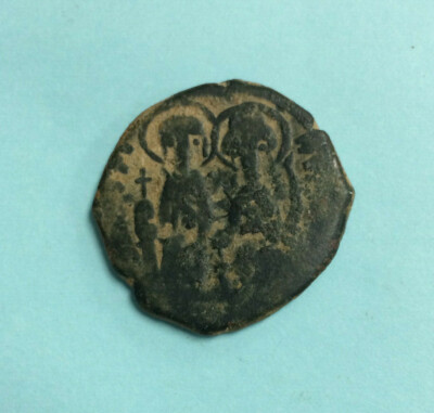 Ancient Byzantine Empire Bronze Coin ~ Christianity & Cross | eBay