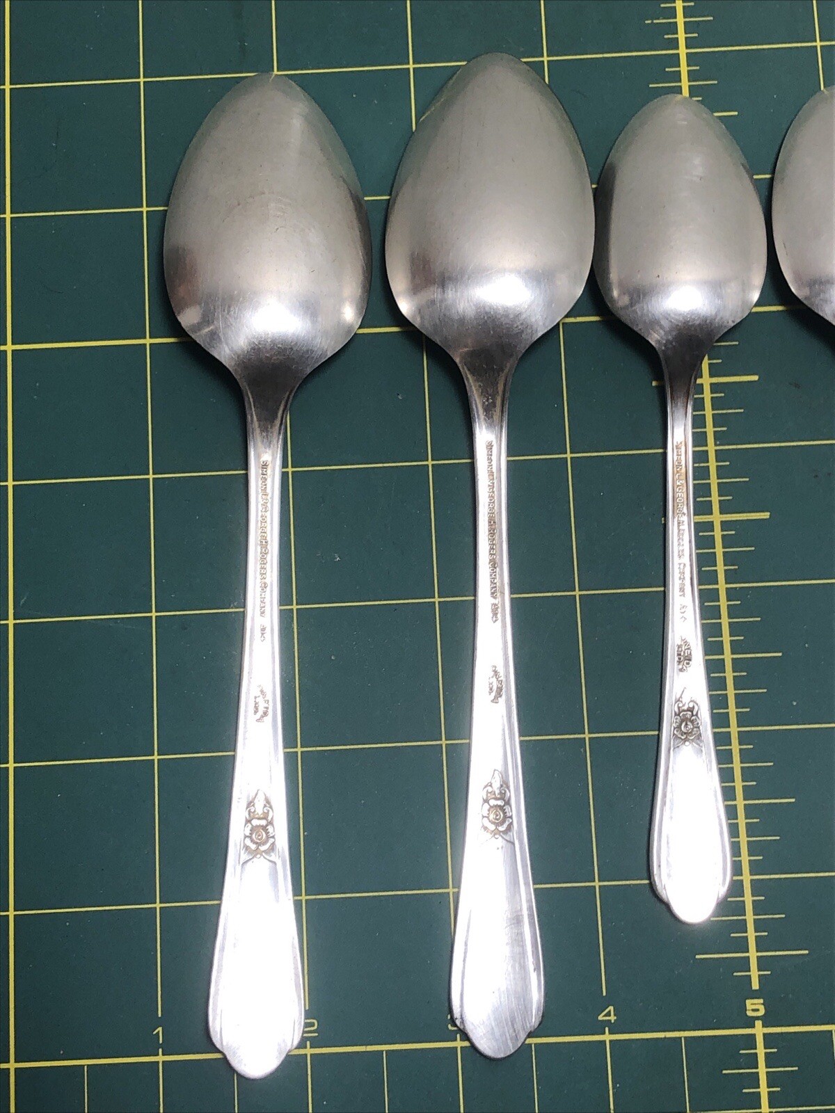 7 Vintage Simeon L & George H Rogers Oneida LTD SilverPlate Spoons | eBay
