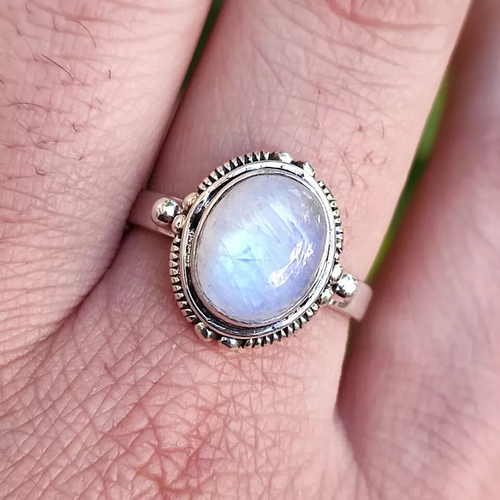 Moonstone Ring 925 Sterling silver Band &Statement Ring Handmade Ring ...