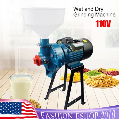 Wet &Dry Electric Grinder Feed Mill Grain Crusher Corn Cereal ...