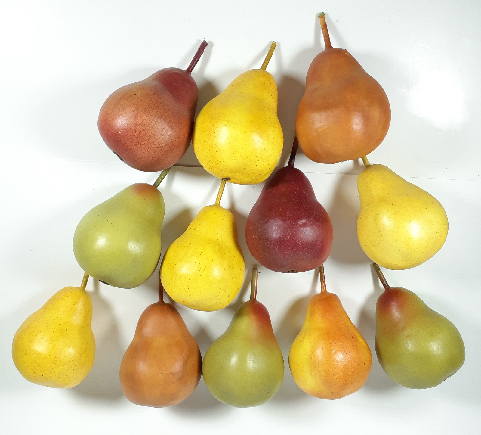 Realistic Artificial 12 Multicolor Pears Decorative Fruit Display Props ...