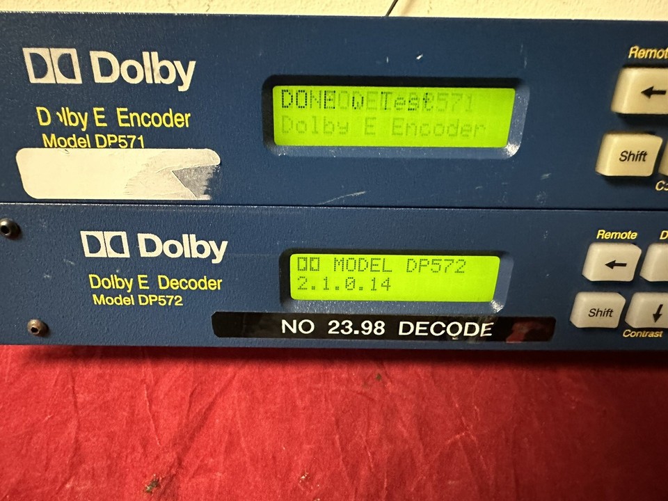 Dolby DP571 Encoder AND DP572 Decoder Dolby E Set Lot Pair | eBay