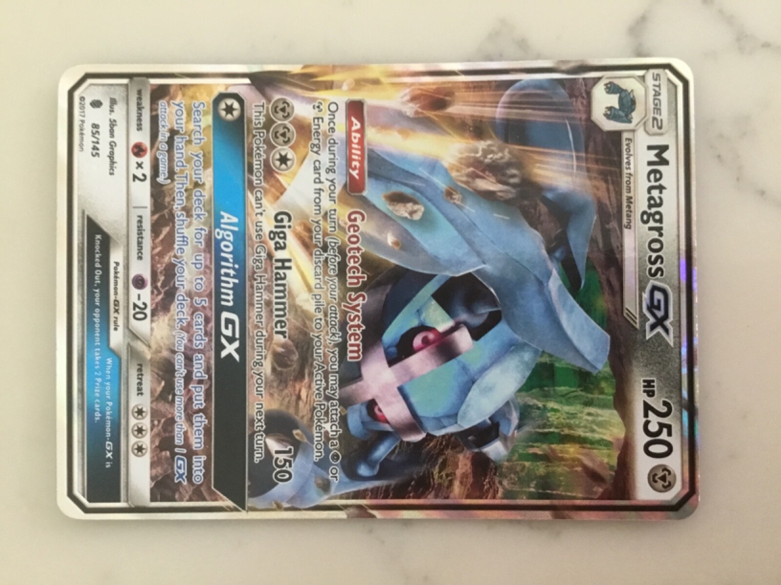 Pokemon Cards Metagross GX 74/145 SM Guardians Rising Reverse Ultra ...