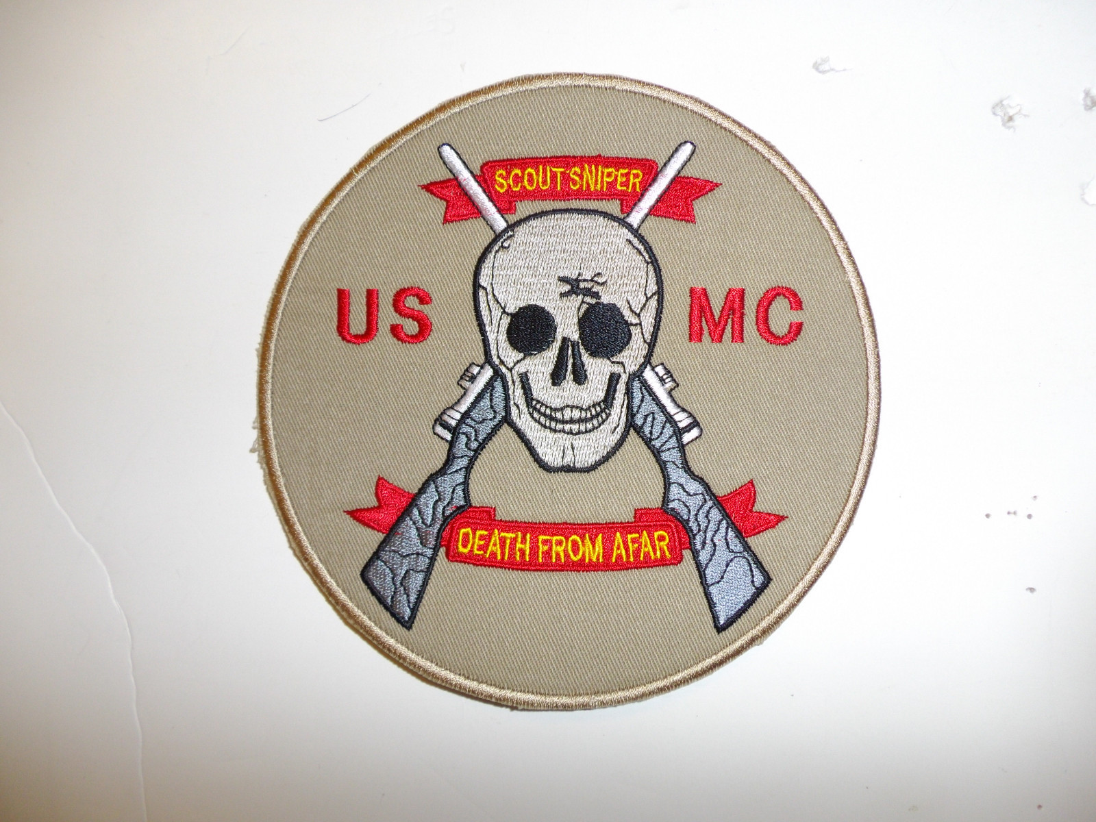 b0519 USMC Sniper Patch Death from afar Scout Sniper R7C | eBay
