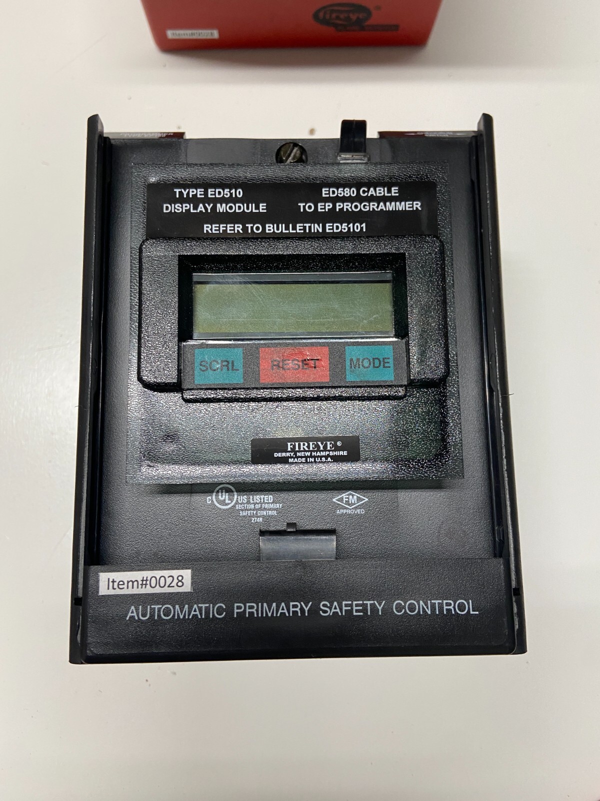 Fireye E110 Flame Monitor / EB700 / EP160 / E1R1 / ED510 / USED | eBay