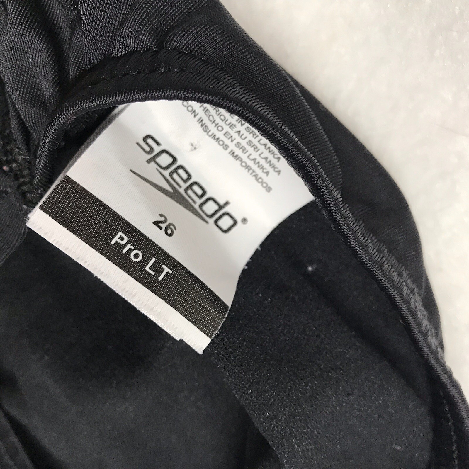 SPEEDO Pro LT One Piece Swimsuit Racerback Open Back Solid Basic Black ...
