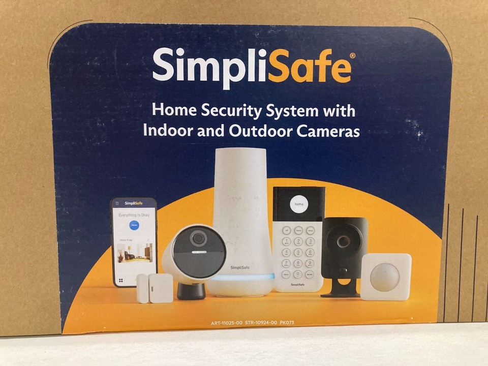 SimpliSafe Home Security System, Indoor And Outdoor Cameras 8 Piece Kit ...