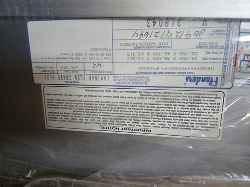 Flanders Scan Tested Alpha Cell HEPA Filters, Clean Room 24x48x13.313 ...