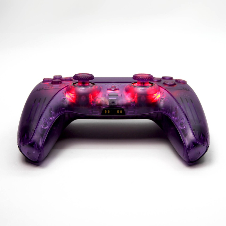 Triple Atomic Purple RGB LED Clear PS5 Controller Killscreen Esports DualSense | eBay