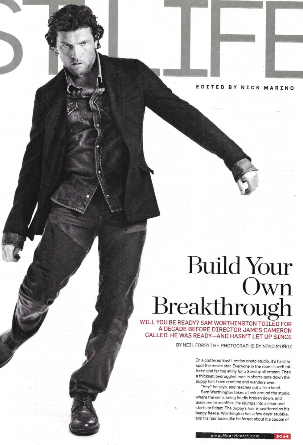 Men's Health Magazine Sam Worthington Weight Loss Workouts Meals ...