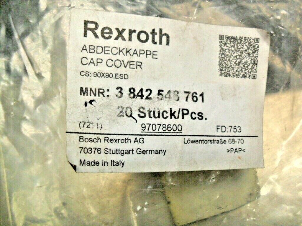 qty 10 - REXROTH 3842548 761 End Cap Cover 90 x 90mm (3.543 x 3.543 in ...